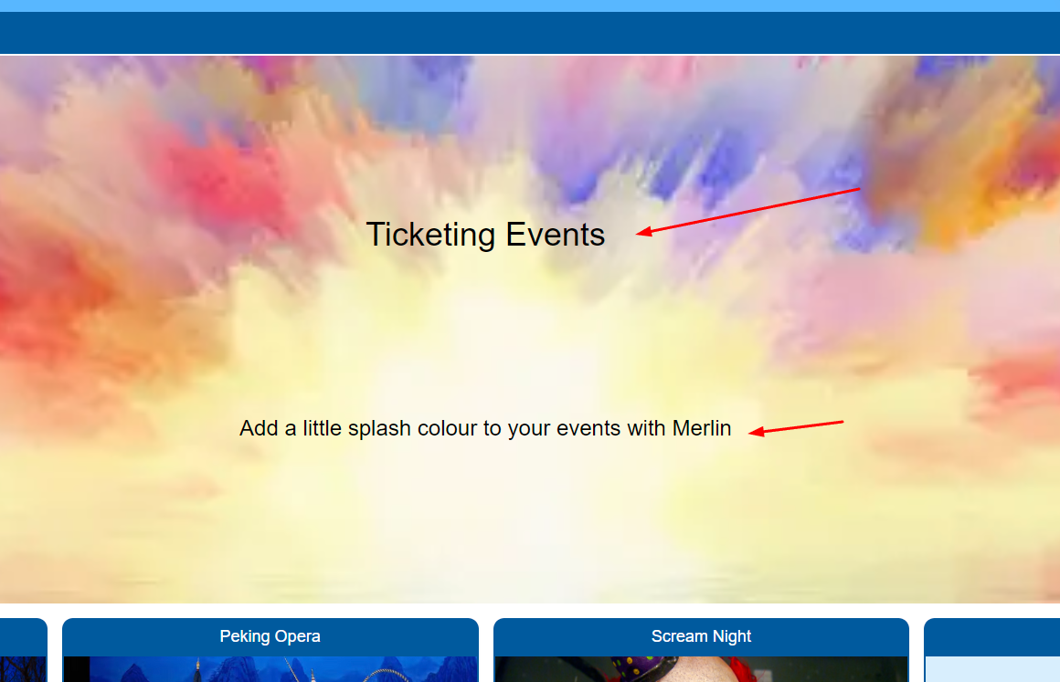 Landing page (Index) Text and how to change – MERLIN SUPPORT
