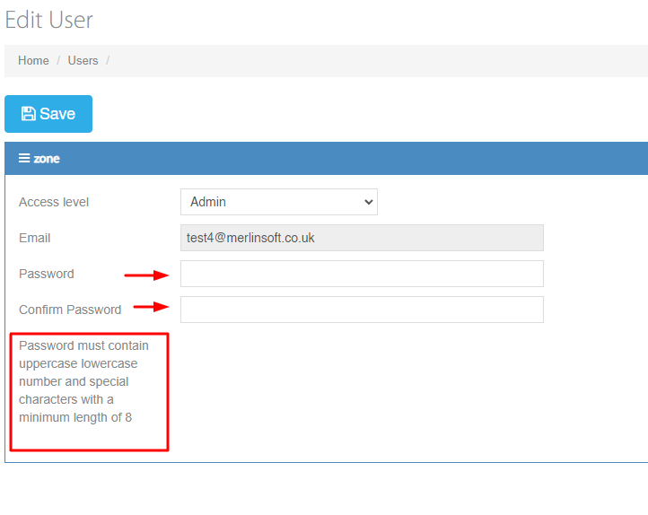 Configuring Admin Users & Changing Admin Passwords (Merlin Online) – MERLIN SUPPORT