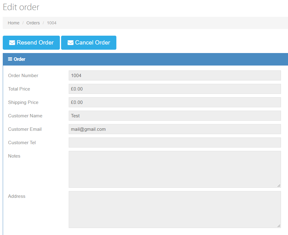 Cancelling Orders – MERLIN SUPPORT