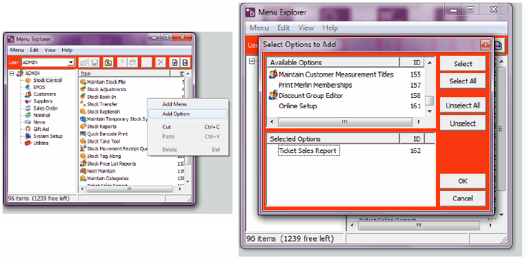 Adding New Menus and Options – MERLIN SUPPORT