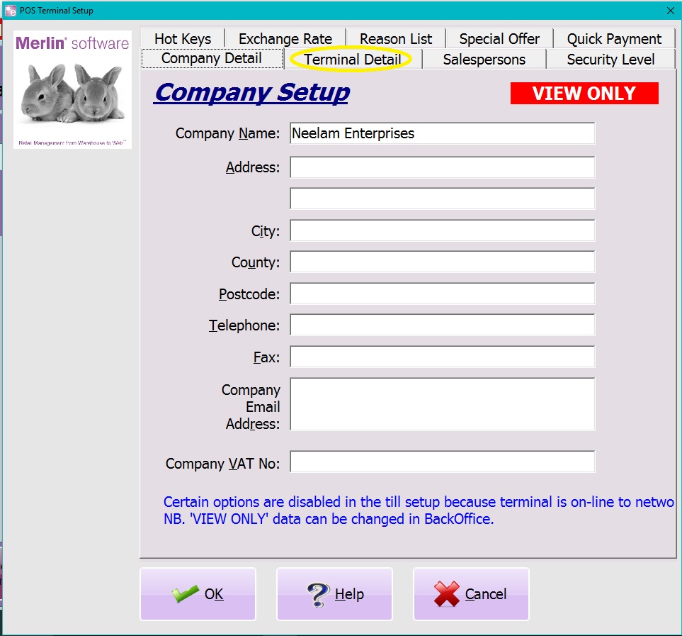 Writing Messages on Receipts – MERLIN SUPPORT